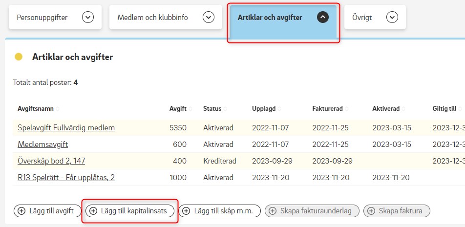 Hantera kapitalinsats i GIT - GIT